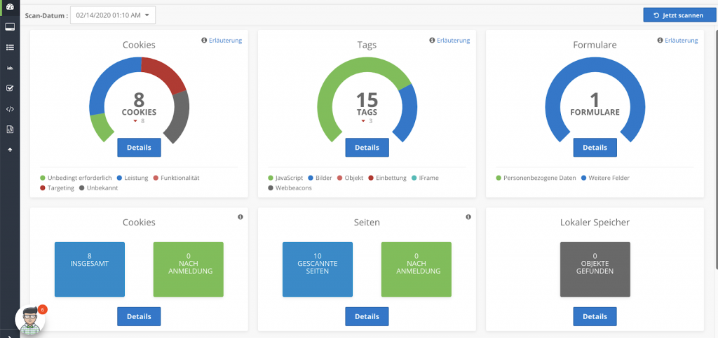 Im nächsten Schritt geht es an die Konfiguration des Cookie-Banners.