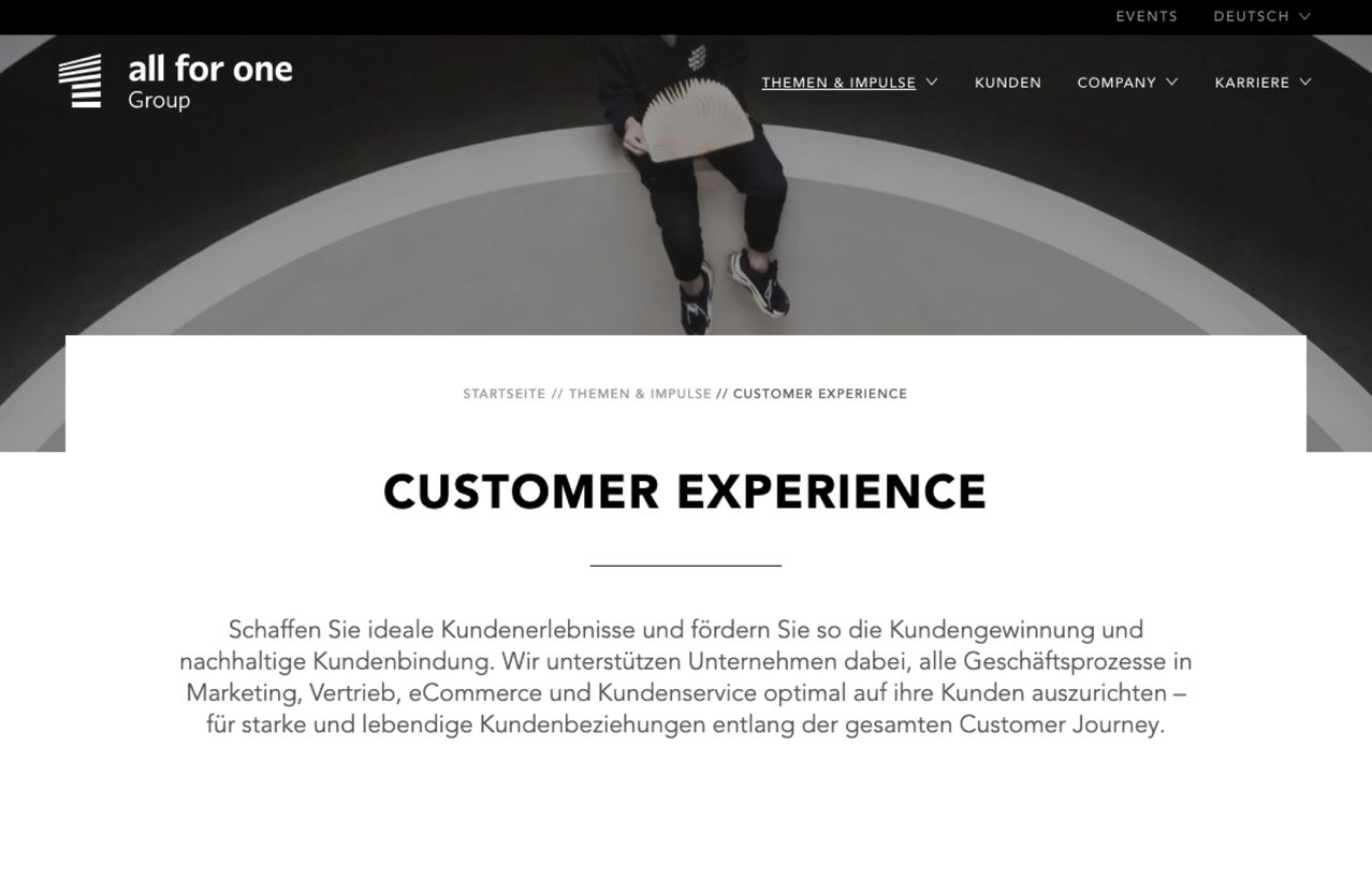 All for One FirstSpirit Cloud Referenz